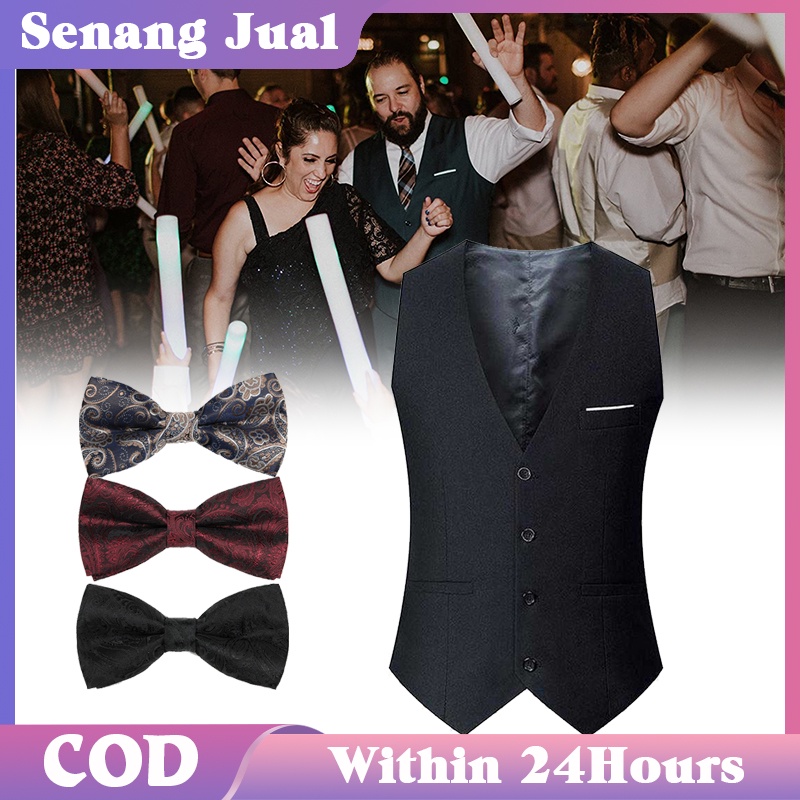 Jual Rompi Jas Dasi Kupu Kupu Pria / High Quality Wedding Vest ...