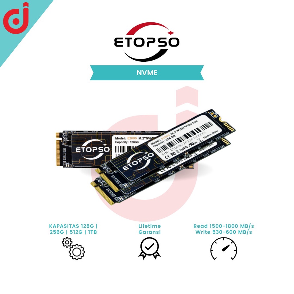 Jual SSD ETOPSO NVME M.2 PCIE 128GB 256GB 512GB 1TB Garansi Resmi 3 ...