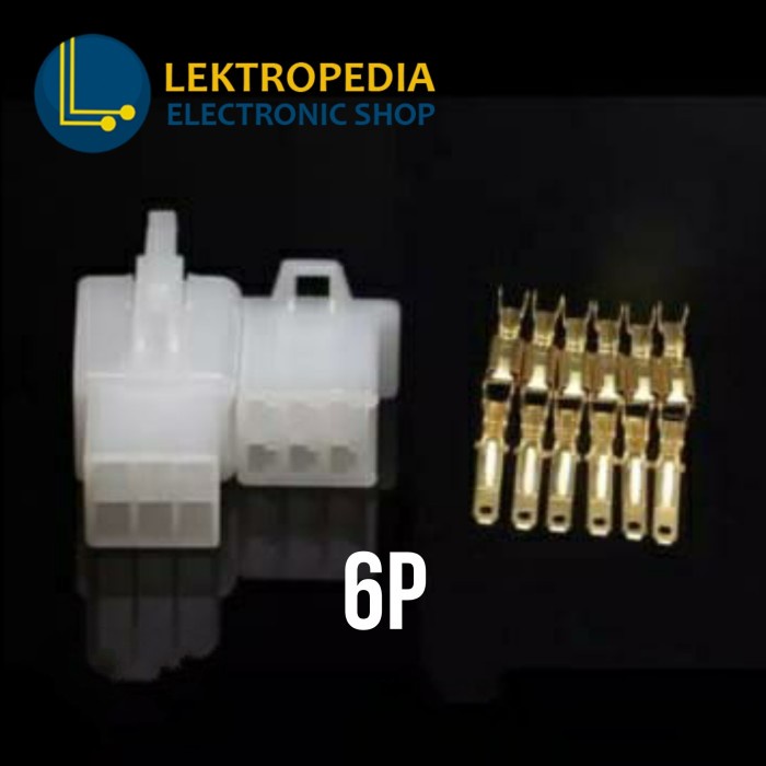 Jual Soket Plastik 6p KECIL + SKUN Motor Kabel Konektor 6pin 6 p pin Socket | Shopee Indonesia