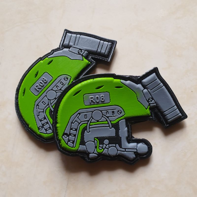 Jual patch rubber pvc logo helm tactical hijau 3d timbul - tni - tempelan emblem karet velcro ...