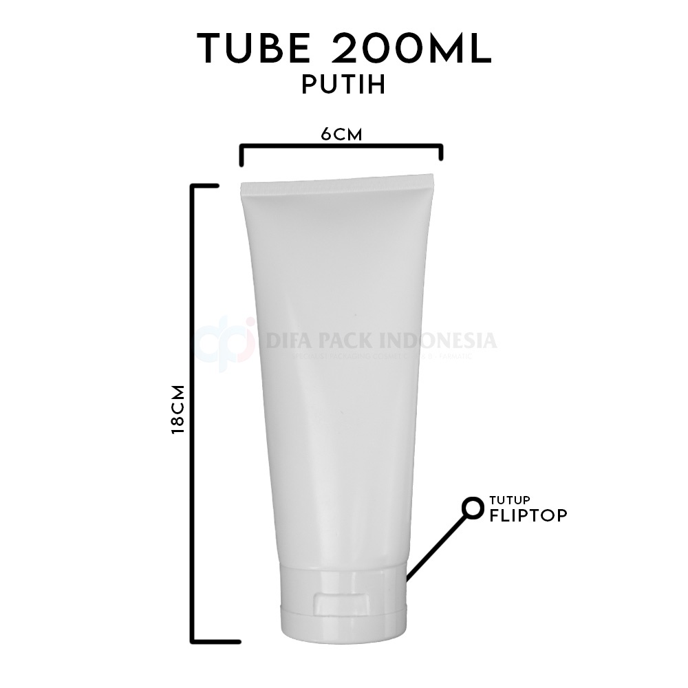 Jual BOTOL TUBE 200ML TUTUP FLIPTOP PUTIH DOVE | Shopee Indonesia