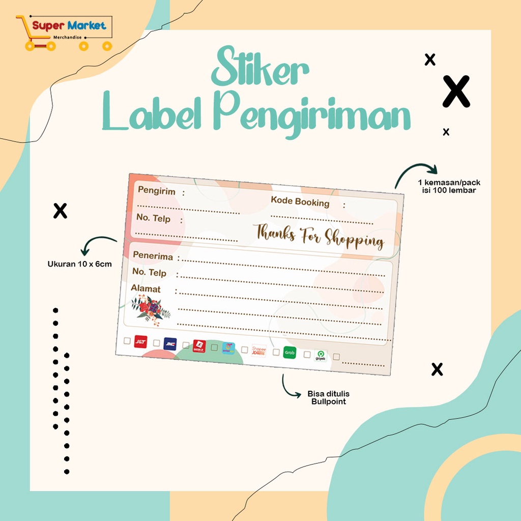 Jual Stiker Pengiriman / Stiker Pengiriman Olshop / Stiker Label ...