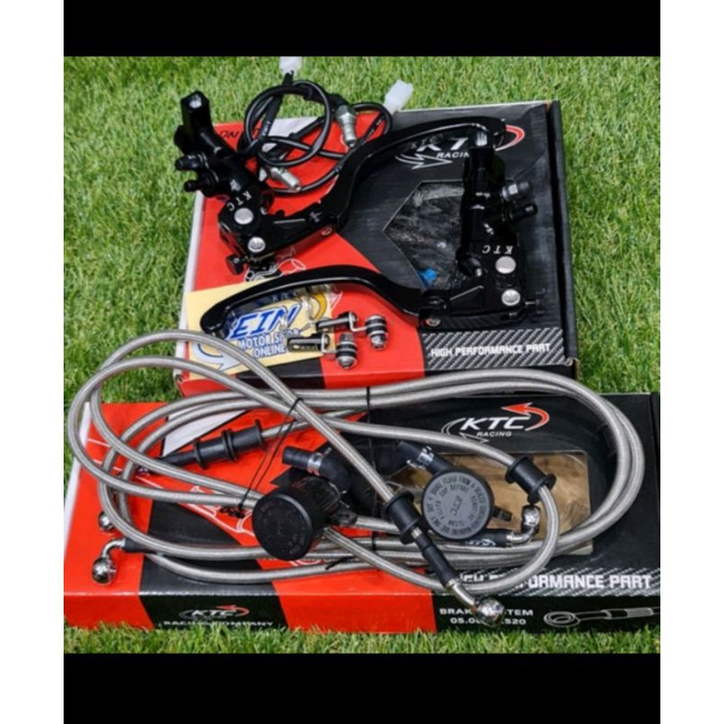 Jual paket lengkap master rem ktc+tabung minyak rem asli ktc+selang rem ktc untuk nmax old/new ...