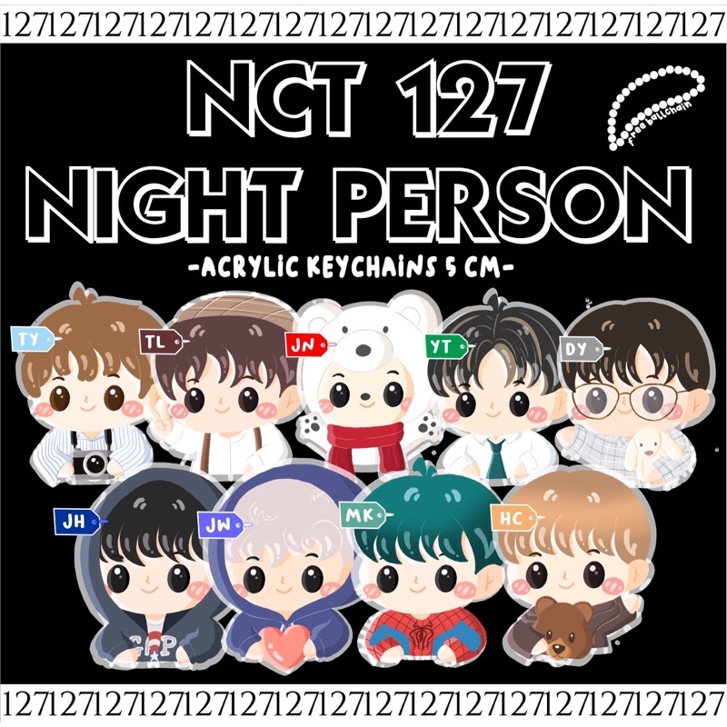 Jual keychain acrylic gantungan kunci nct 127 ver taeil johnny yuta ...