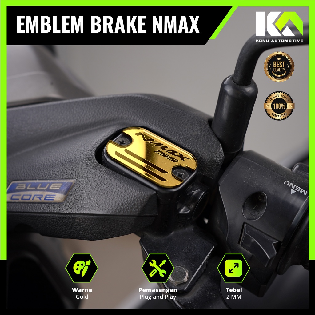 Jual EMBLEM NMAX EMBLEM MINYAK REM BRAKE REM NMAX PNP GOLD DAN SILVER ...