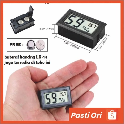 Jual Digital Mini Hygrometer BLACK Termometer Alat Ukur Suhu dan ...