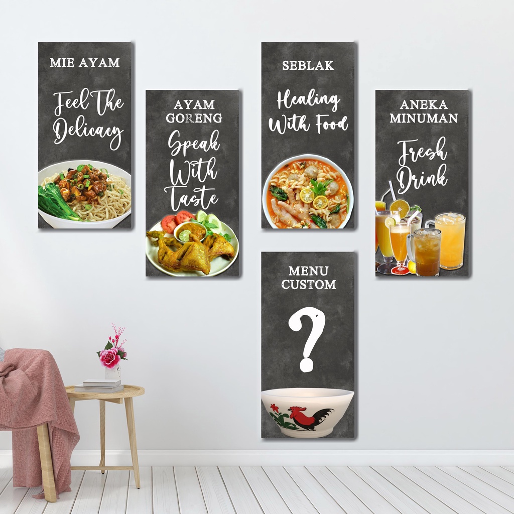 Jual HIASAN DINDING RUMAH WALDECOR MENU MAKAN UKURAN 15 X 30 CM ...