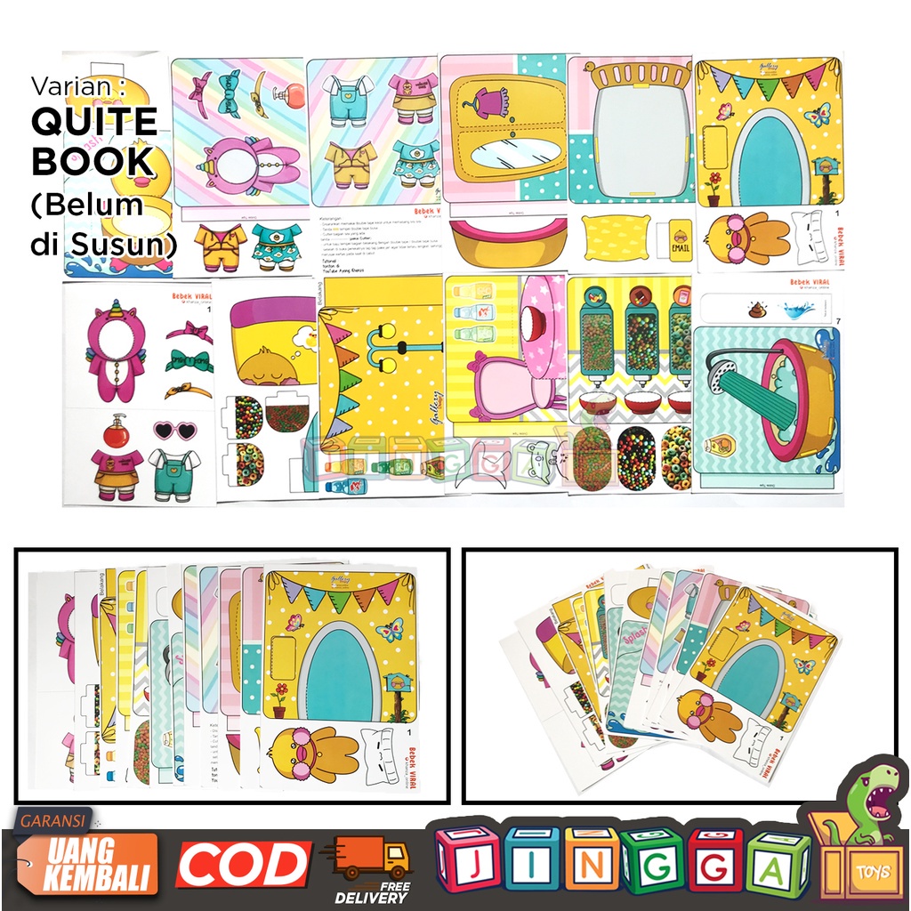 Jual Paper Book BEBEK KERTAS MAINAN EDUKASI ANAK PEREMPUAN BONEKA ...