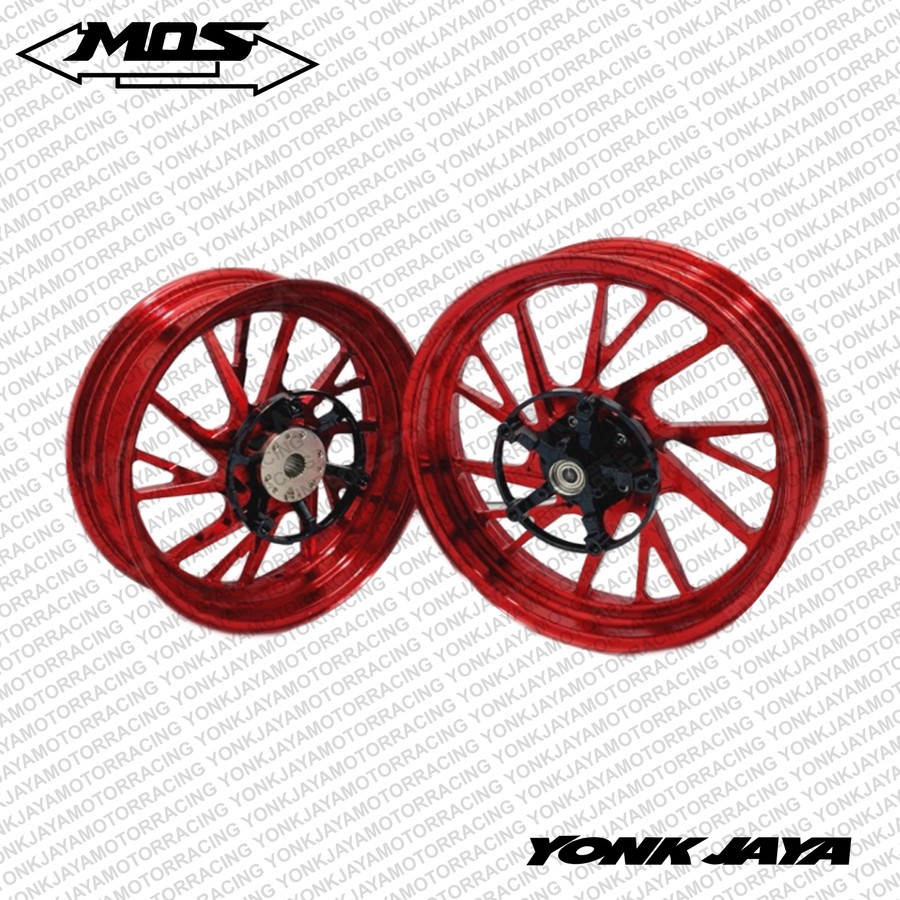 Jual VELG MOS YAMAHA XMAX FORGED WHEELS FULL ALUMUNIUM RED | Shopee ...