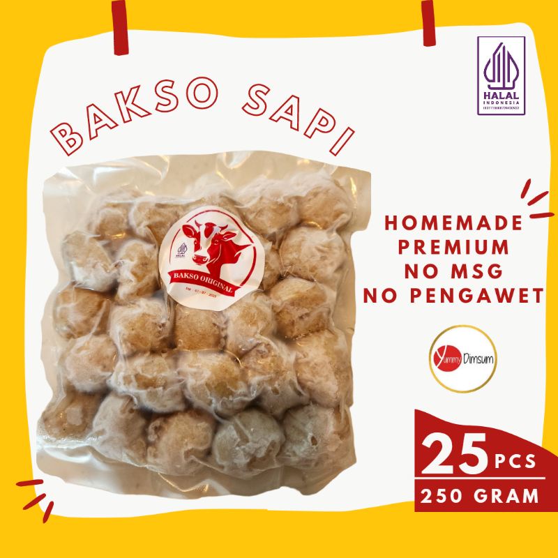 Jual Baso Bakso Sapi Homemade Premium Frozen Food Halal Tanpa MSG Isi ...