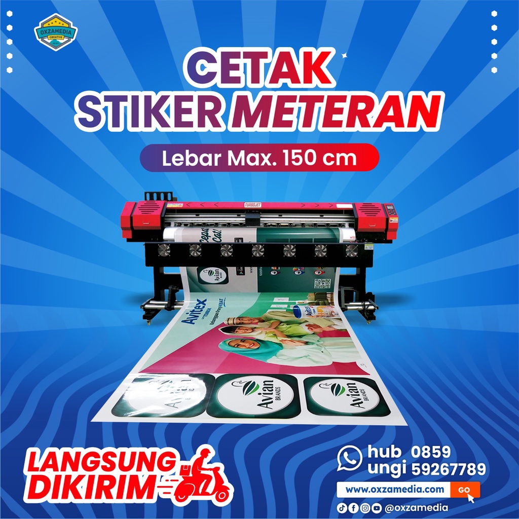 Jual CETAK STIKER VINYL METERAN MURAH - WATERPROOF [HASIL CETAK TAJAM ...