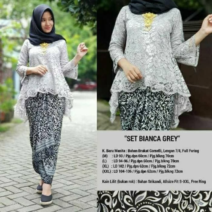 Jual Kebaya Modern Brukat Bianca / Setelan Kebaya Rinjani Brokat Rok ...