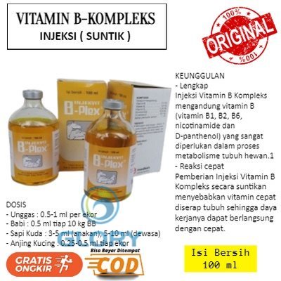 Jual Vitamin Injekvit B Plex ( B-Komplek Injeksi ) 100ml Atau Obat ...