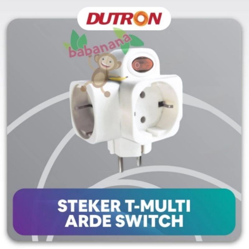 Jual Dutron T cabang 3 switch colokan listrik stop kontak adaptor SNI ...