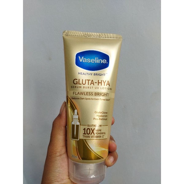 Jual Vaseline Gluta Hya Serum Burst Lotion Flawless Bright Kuning Gold ...