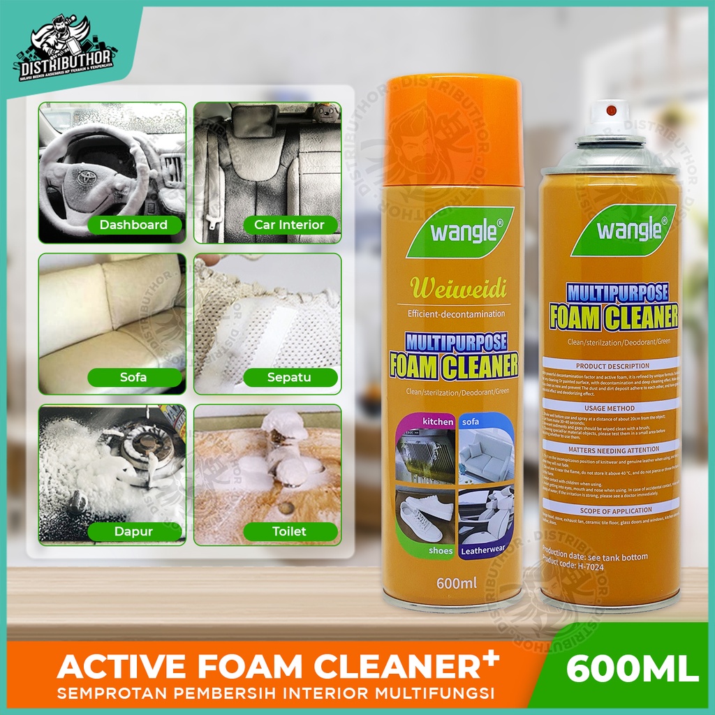 Jual Cleaner Foam Multipurpose Wangle Spray Penghilang Noda Minyak Debu ...