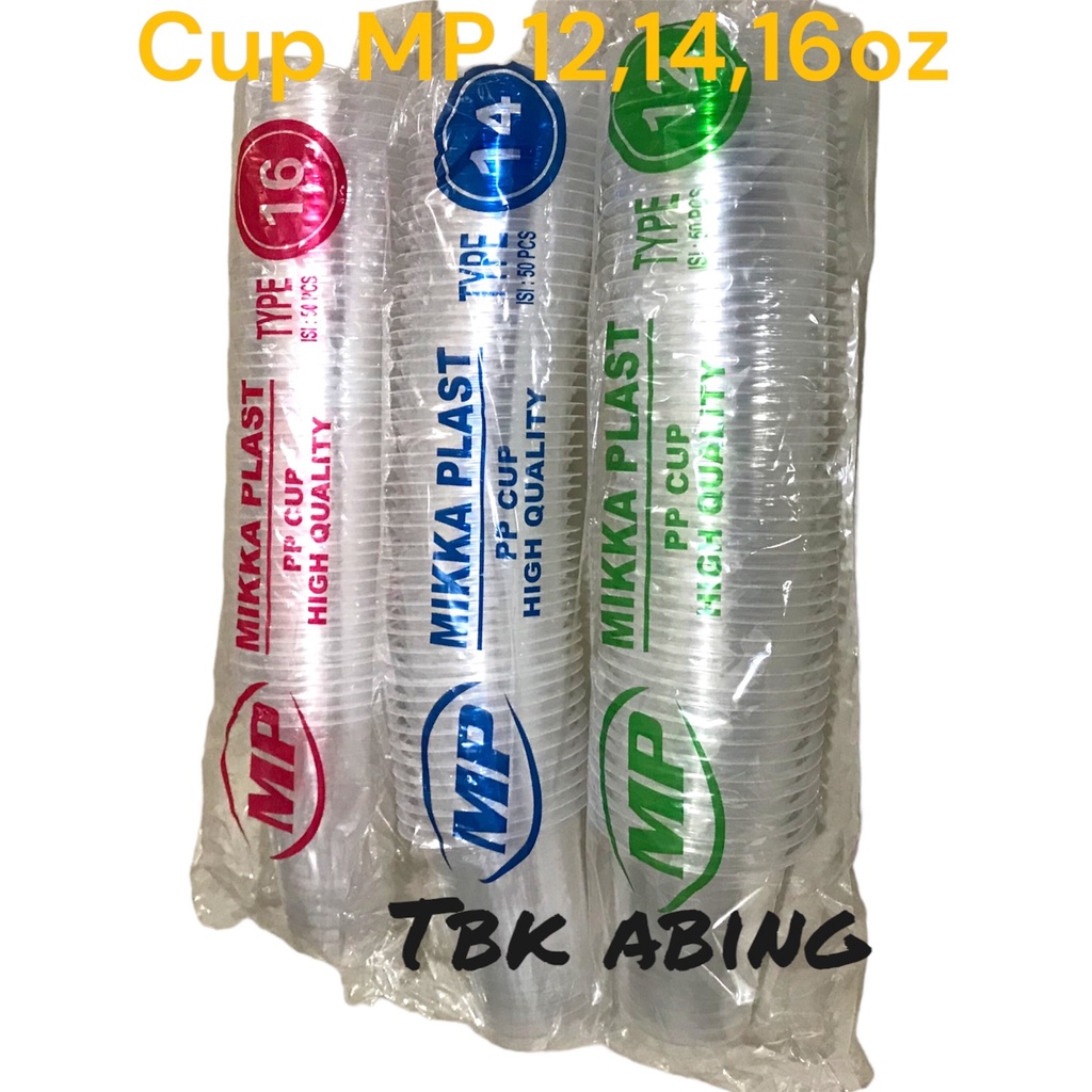 Jual Cup MP (Mikka Plast) Ukuran 12,14,16oz | Shopee Indonesia