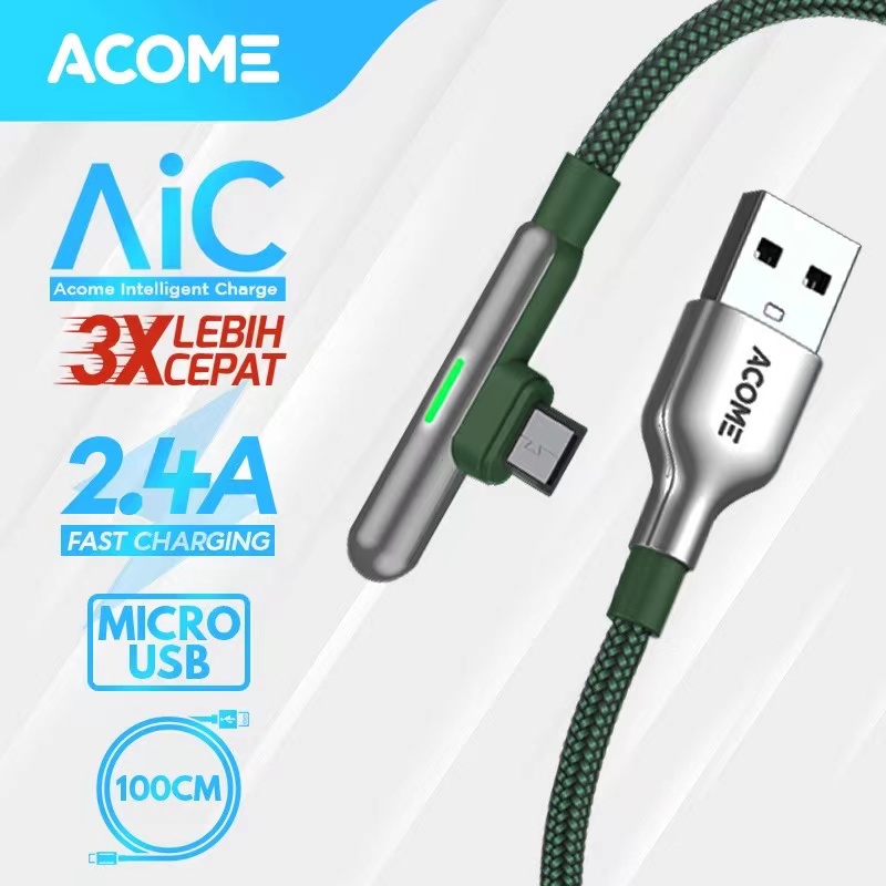 Jual ACOME Gaming Cable Data Fast Charging Kabel Data Micro USB QC3.0 2 ...
