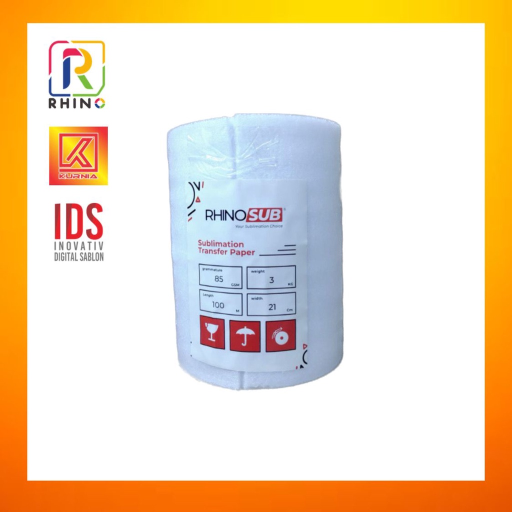 Jual Rhino Kertas Sublim / Sublimation ROLL Paper Premium Rhino Paper ...