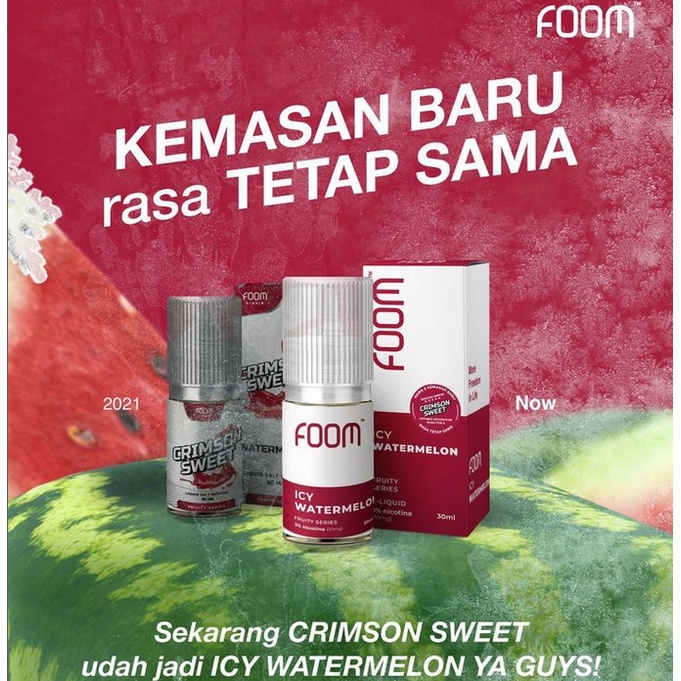 Jual Foom Fruity Series Icy Watermelon , Icy Honeydew , Icy Berry , Icy ...