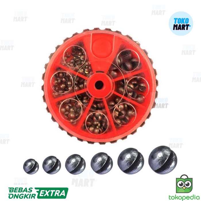 Jual Pemberat Timah Umpan Tali Pancing Jig Head Fishing Clip 205pcs ...