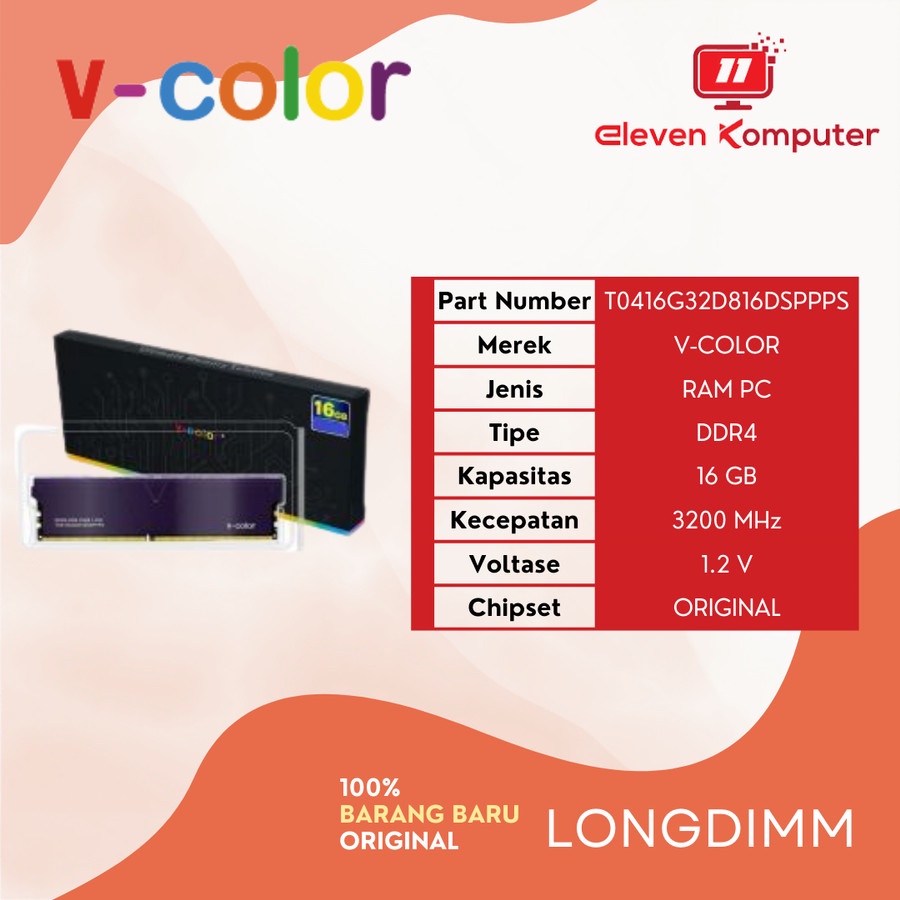 Jual DDR4 V-COLOR Skywalker Plus 16GB 3200MHz | Shopee Indonesia