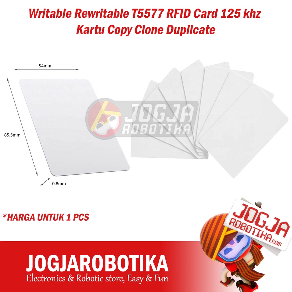 Jual Writable Rewritable T5577 RFID Card 125 khz Kartu Copy Clone ...
