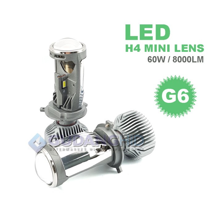 Jual Lampu LED Mobil H4 Projie Mini Projector Hi-Lo 60W 8000LM 6000K ...
