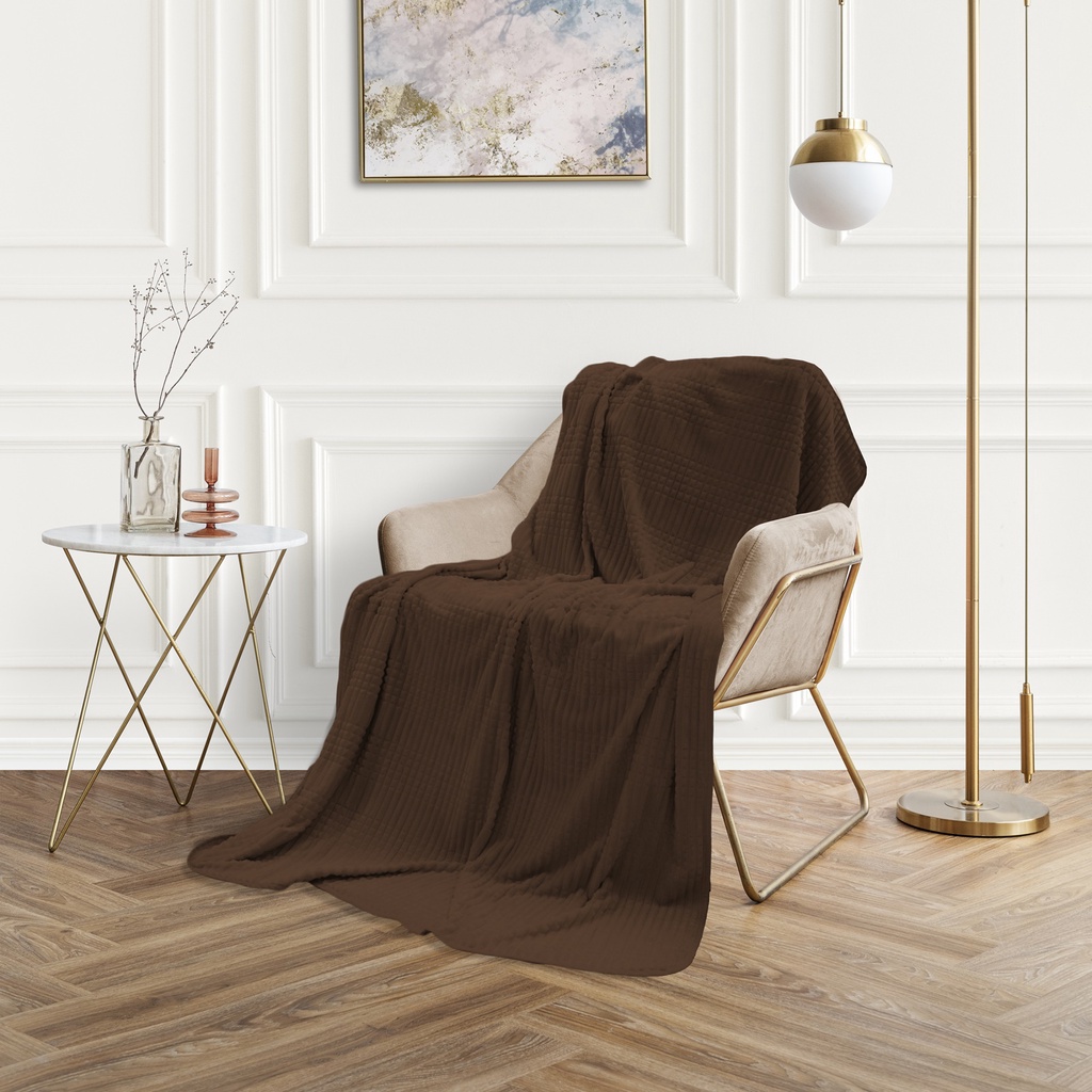 Jual Vallery Quincy - Selimut Bulu Halus Luxury 160x200 - Brown ...