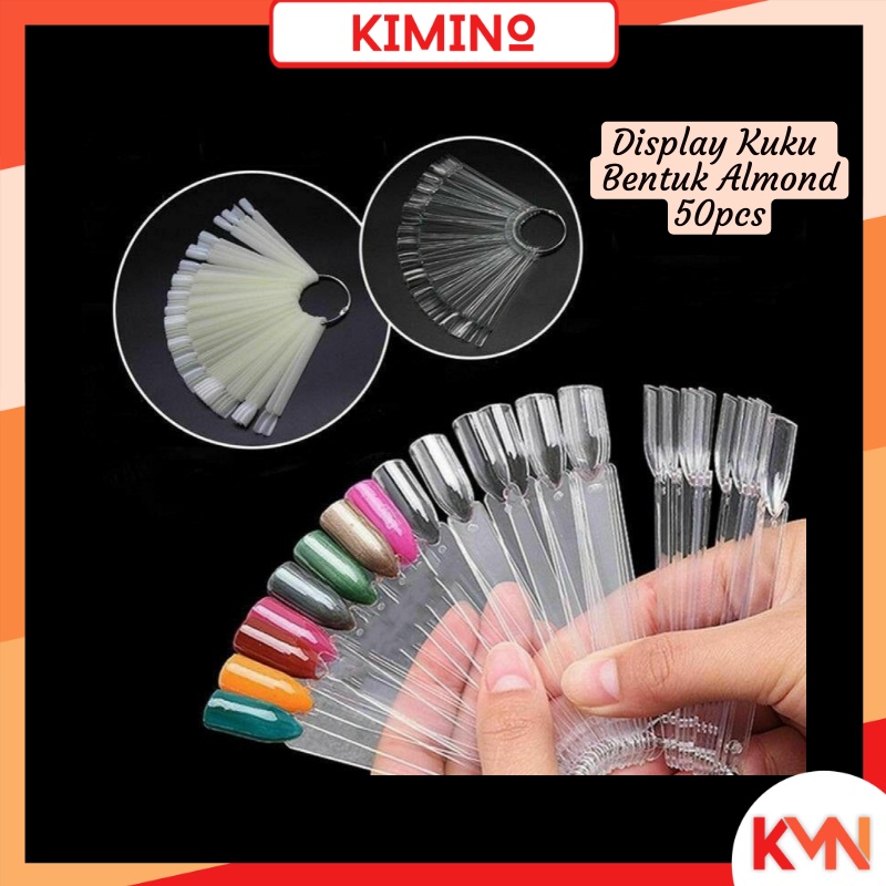Jual KMN 50pcs Display Kuku Nail Art Warna Kutek Kuku Bentuk Almond ...