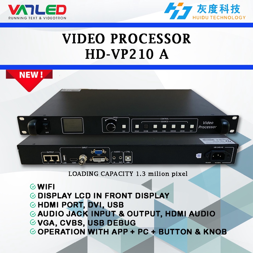 Jual HUIDU HD VP210 SENDING CARD LED VIDEO PROCESSOR U-DISK VIDEO PLAY ...