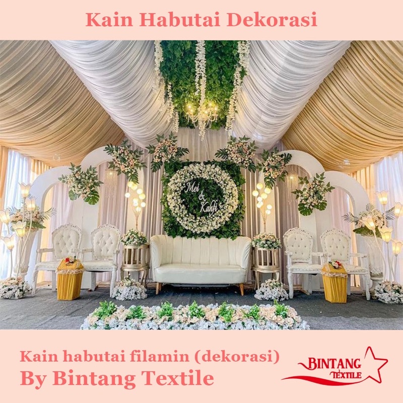 Jual Kain Abutai Filamin Tipis khusus Dekorasi Pesta Dinding Acara ...