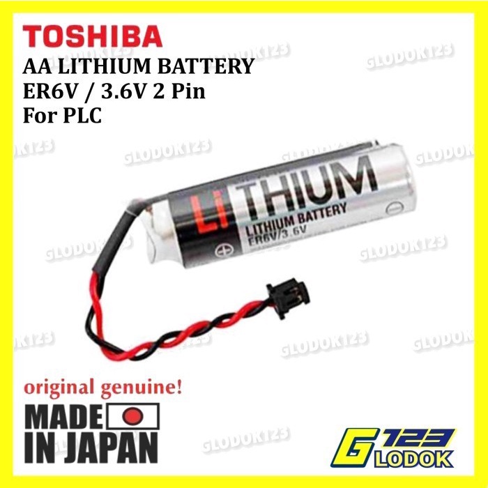 Jual Battery Baterai Lithium Toshiba PLC ER6V ER6VC119A 3.6V AA 2400mAh ...