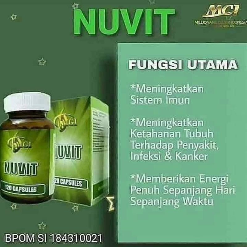 Jual NUVIT 1botol isi 120biji Original Suplemen Daya Tahan Tubuh Ampuh ...
