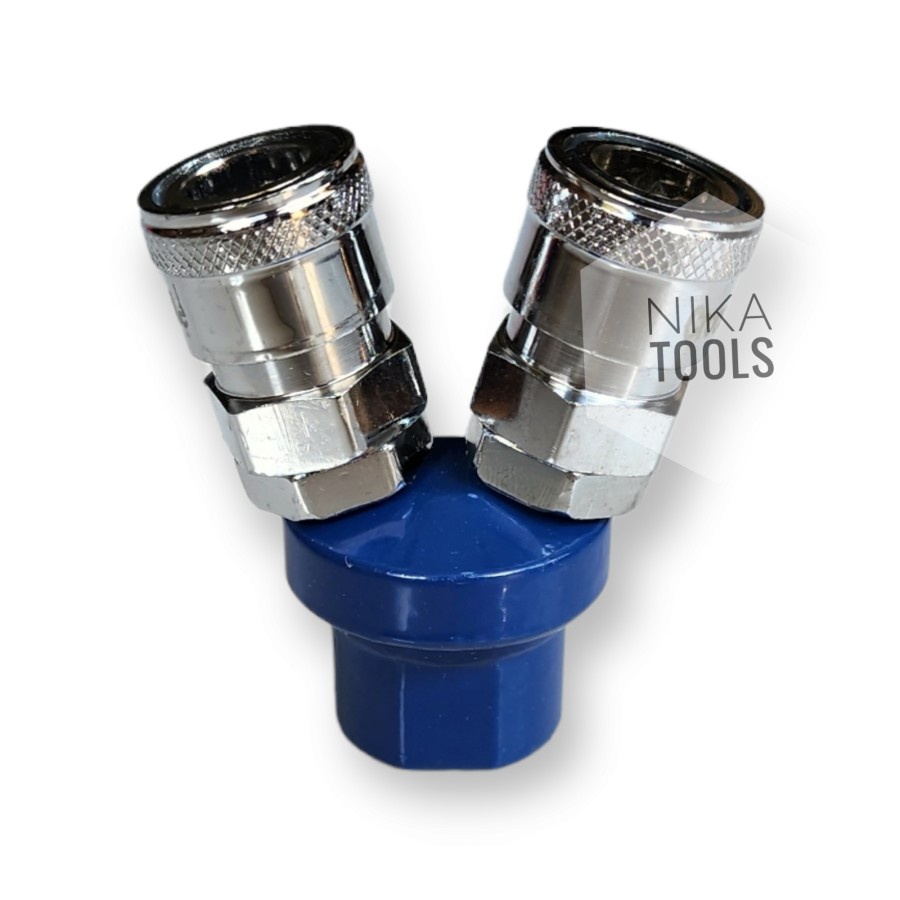 Jual Coupler Qoupler Kompresor Cabang 2 Quick Coupling 2 Way | Shopee ...