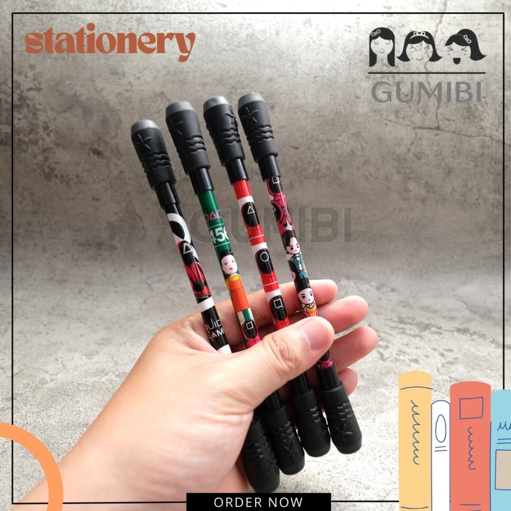 Jual PULPEN MAGNET PUTAR SQUID GAME / SPINNING PEN KARAKTER BANYAK ...