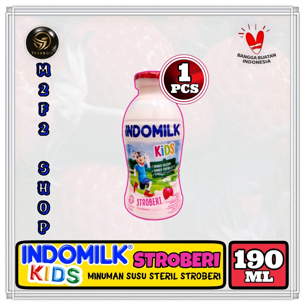Jual Susu Indomilk Steril Botol Pet Stroberi | Strawberry - 190 ml (Kemasan Satuan) | Shopee ...