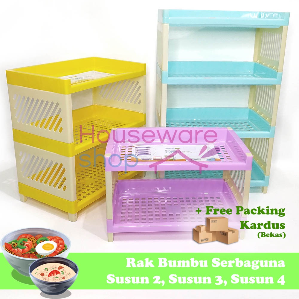 Jual Rak Plastik Susun 2, Susun 3, Susun 4 / Rak Bumbu Dapur / Rak ...