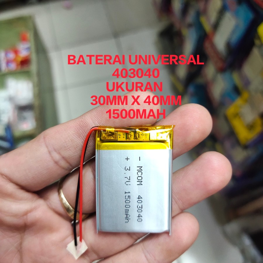Jual BATERAI ELEKTRONIK 403040 UKURAN 30mm x 40mm 1500mah MANTUL | Shopee Indonesia