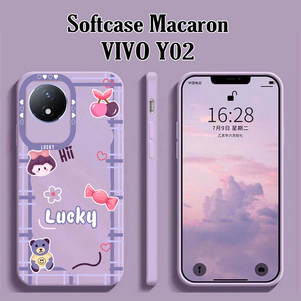Jual [UV13] Softcase Macaron Camera Protect For Type VIVO Y02 | Case Macaron | Case VIVO | Case ...
