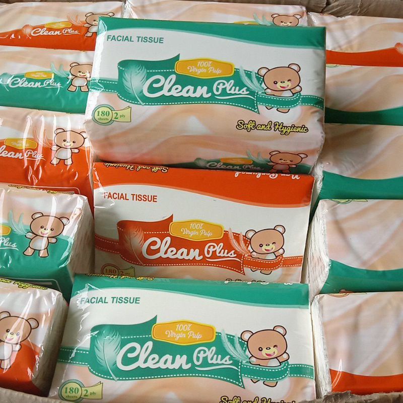Jual clean plus facial tissue 180 sheets | Shopee Indonesia