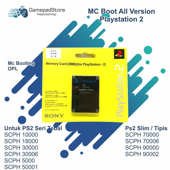 Jual MEMORY CARD MC PS2 8MB FREE MCBOOT + OPL JUAL | Shopee Indonesia