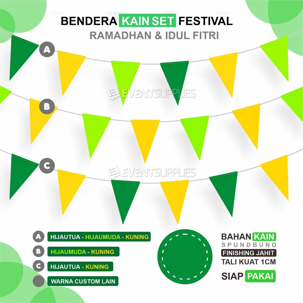Jual Custom Bendera Segitiga Kain Festival Maulid Nabi Muhammad ...