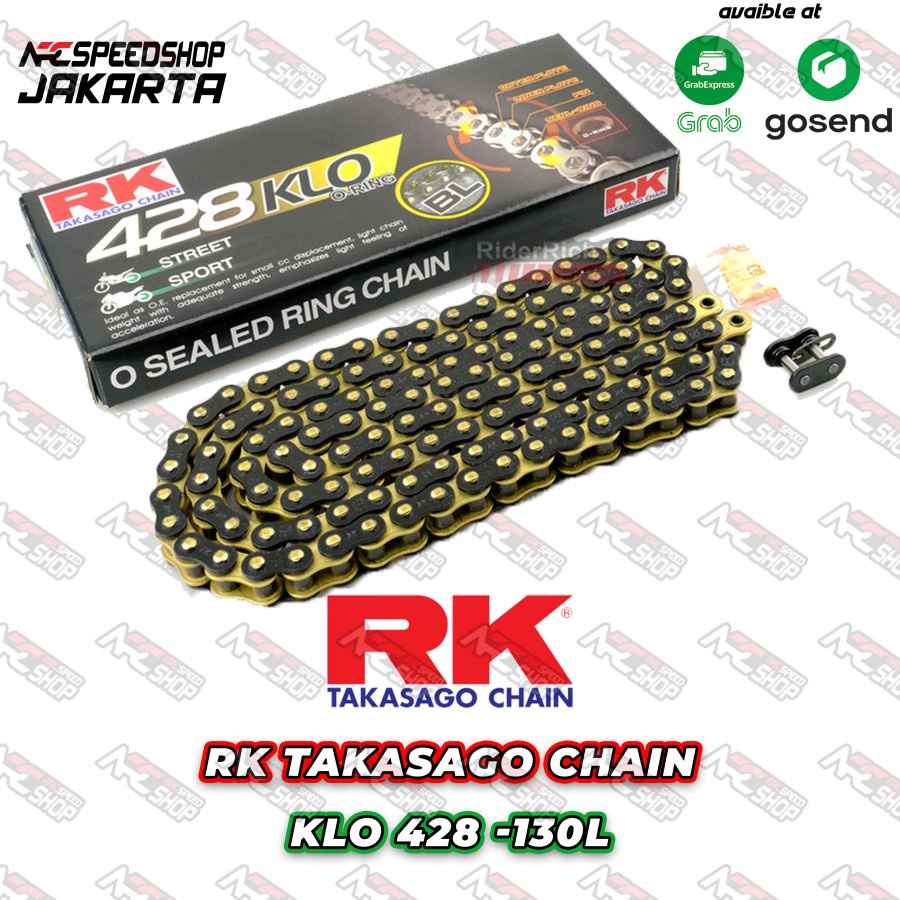 Jual Rantai RK CHAIN O-RING 428 KLO - 130L BLACK GOLD | Shopee Indonesia