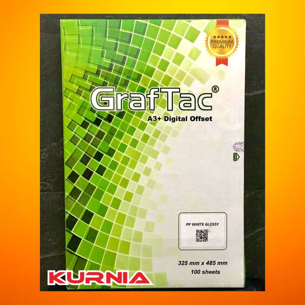 Jual Stiker Vinyl Laser GRAFTAC/Sticker Vinyl White Glossy Uk A3 ...