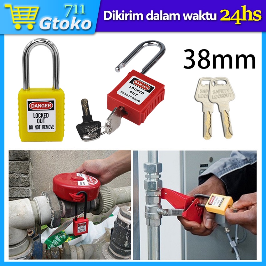 Jual Loto Safety Padlock 38mm Gembok Lockout Tagout Merah Dan Kuning ...