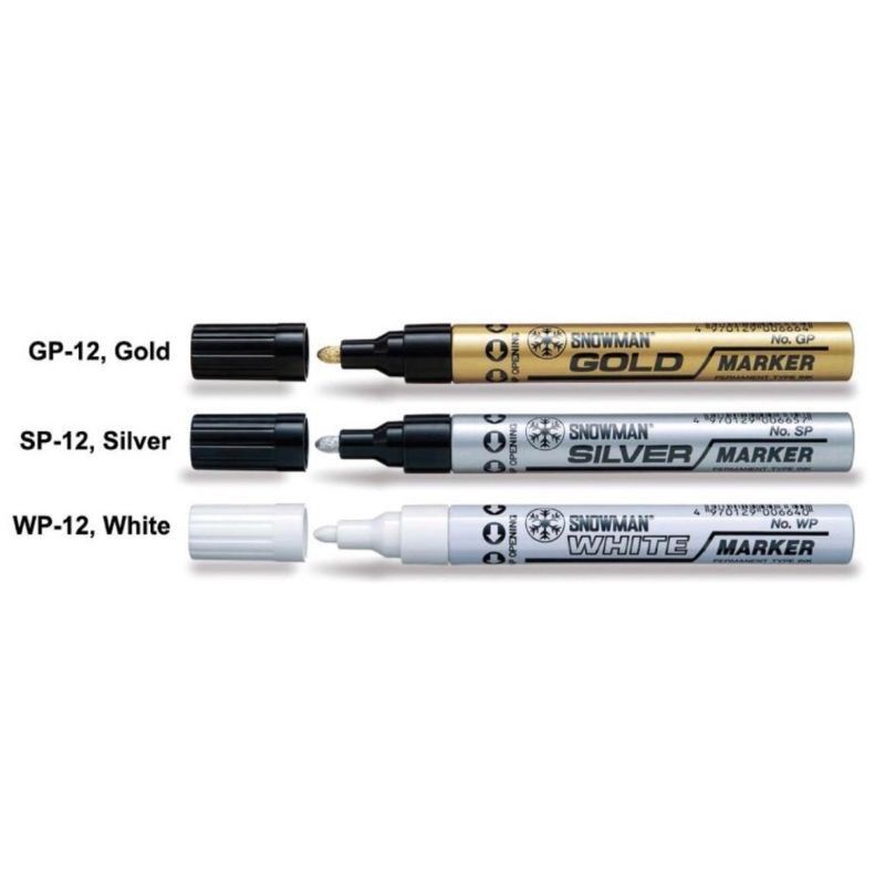 Jual Spidol Paint Marker Permanent Gold/Emas Silver/Perak White/Putih ...