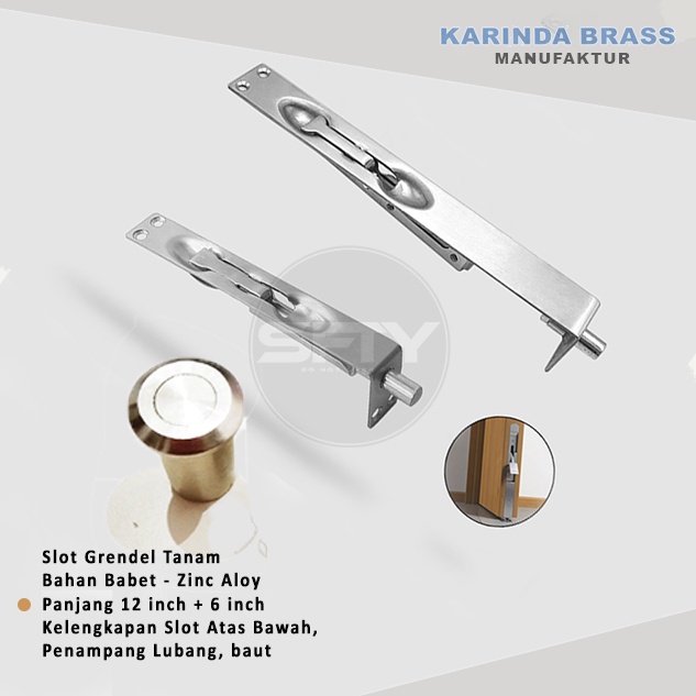 Jual Kunci Slot Grendel Tanam Jendela Pintu Alumunium Ready Custom ...