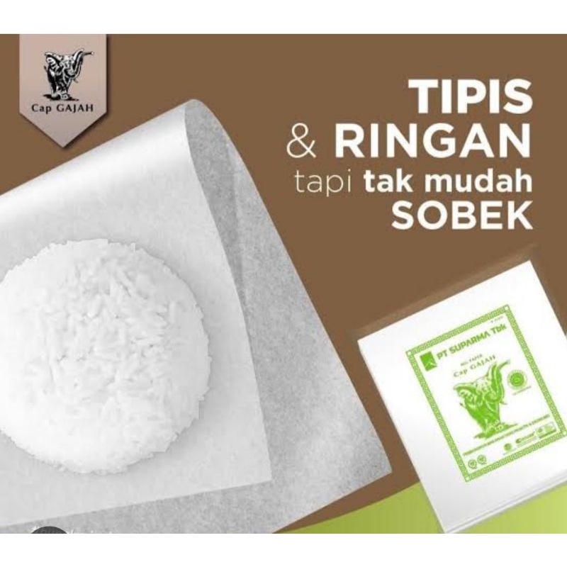 Jual kertas pembungkus nasi/kertas nasi KFC.@1 pack isi 100pcs ...