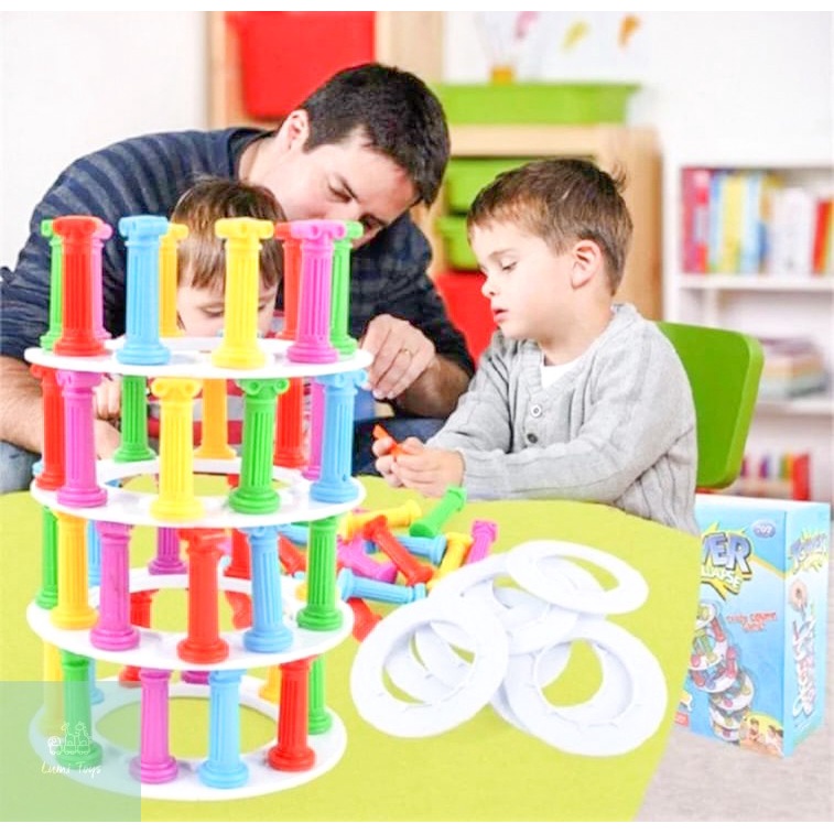 Jual Mainan Fun Tower Collapse Game Board Game Family Keluarga ...